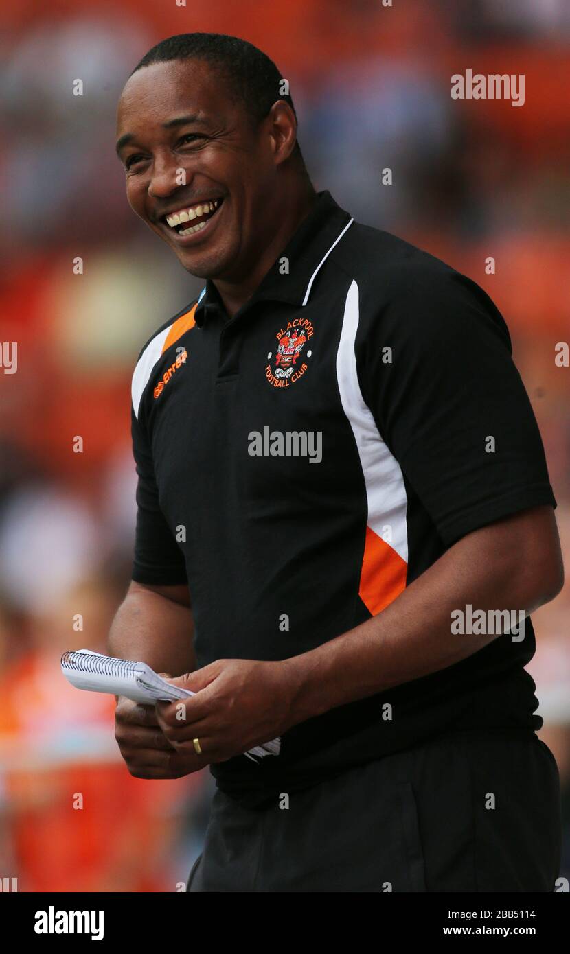 Blackpool Manager Paul Ince during game against Newcastle United Stock ...