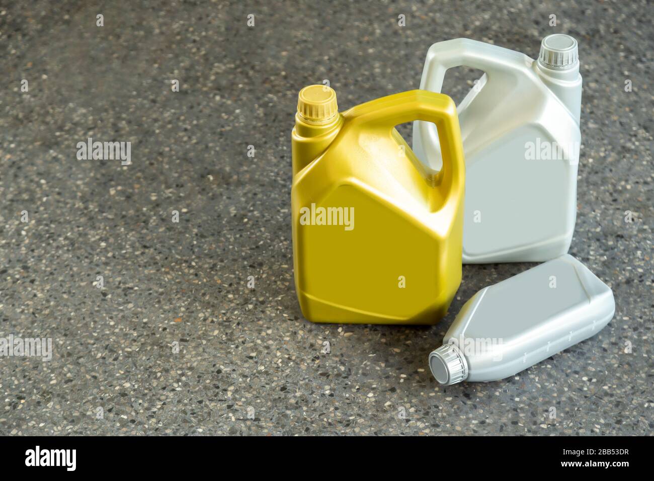 Engine oil preparing for oil change at maintenance repair service ...