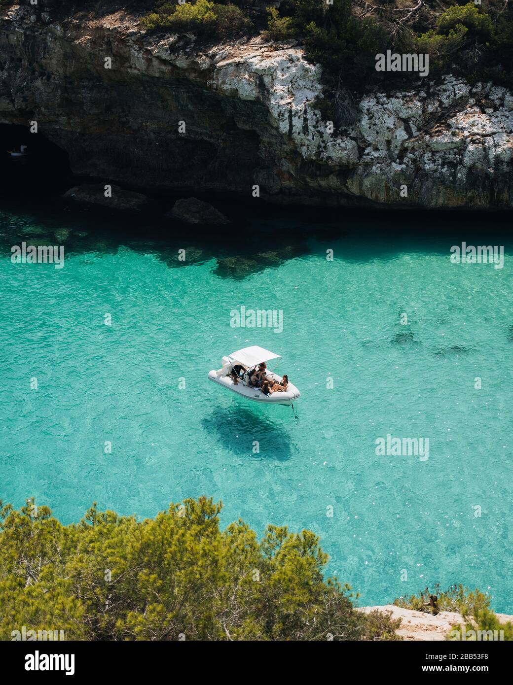 Mediterranean Sea beach at Majorca island, stunning seaside scenery of ...