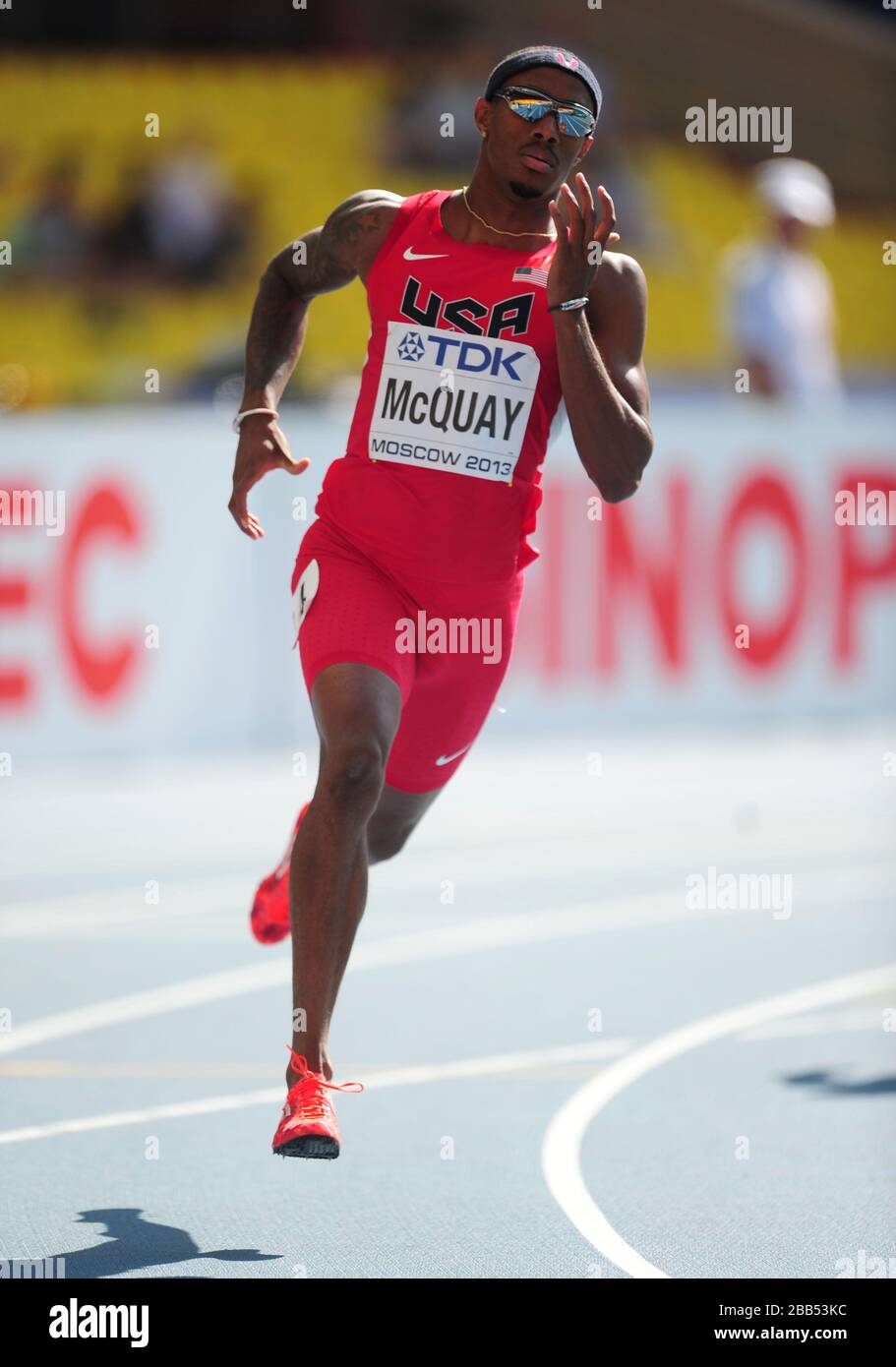 USA's Tony McQuay in the Men's 400m Round one on day two of the 2013 ...