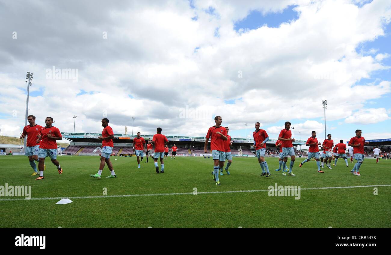 Coventry City players training at Sixfields Stadium Stock Photo - Alamy