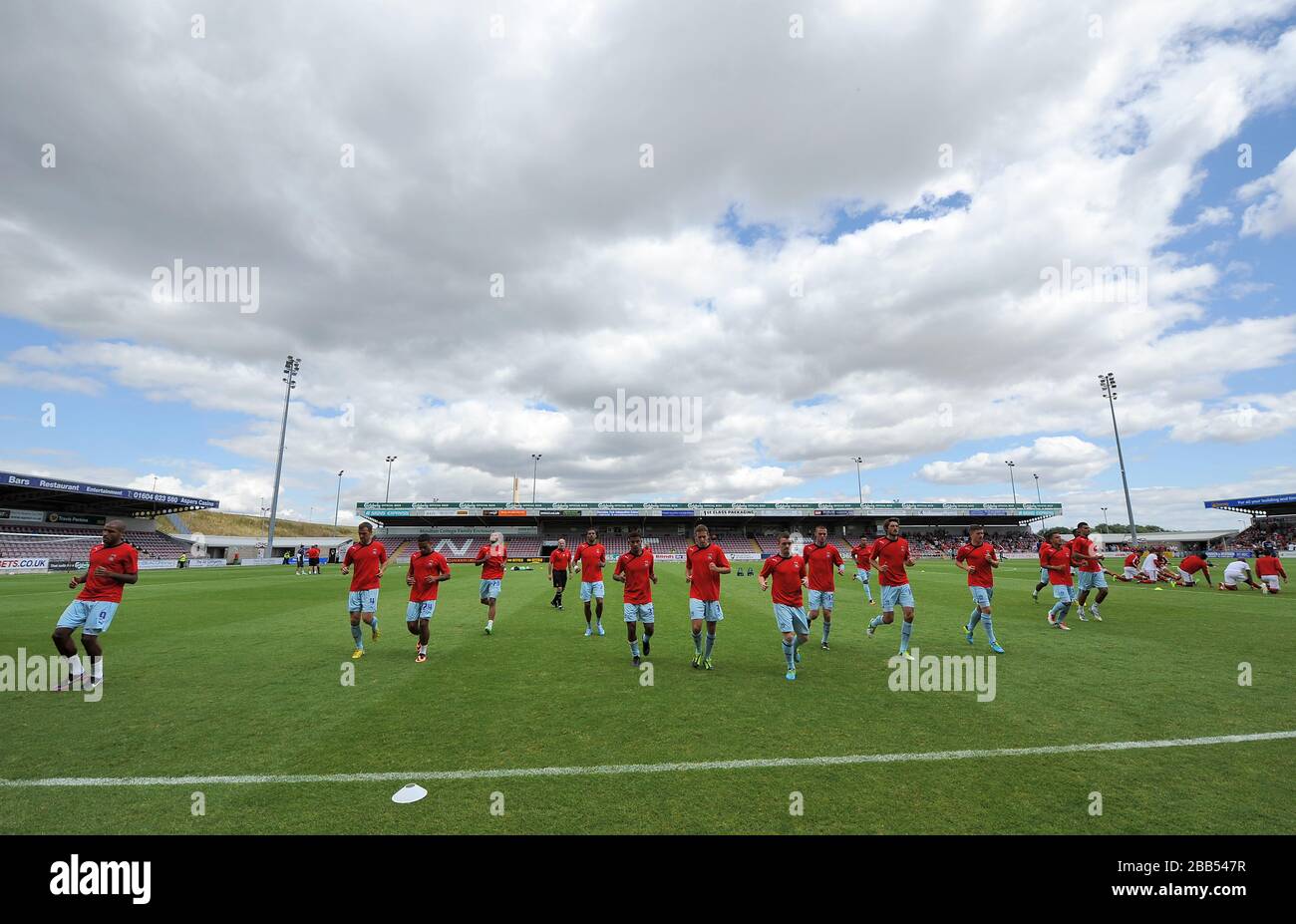 Coventry City players training at Sixfields Stadium Stock Photo - Alamy