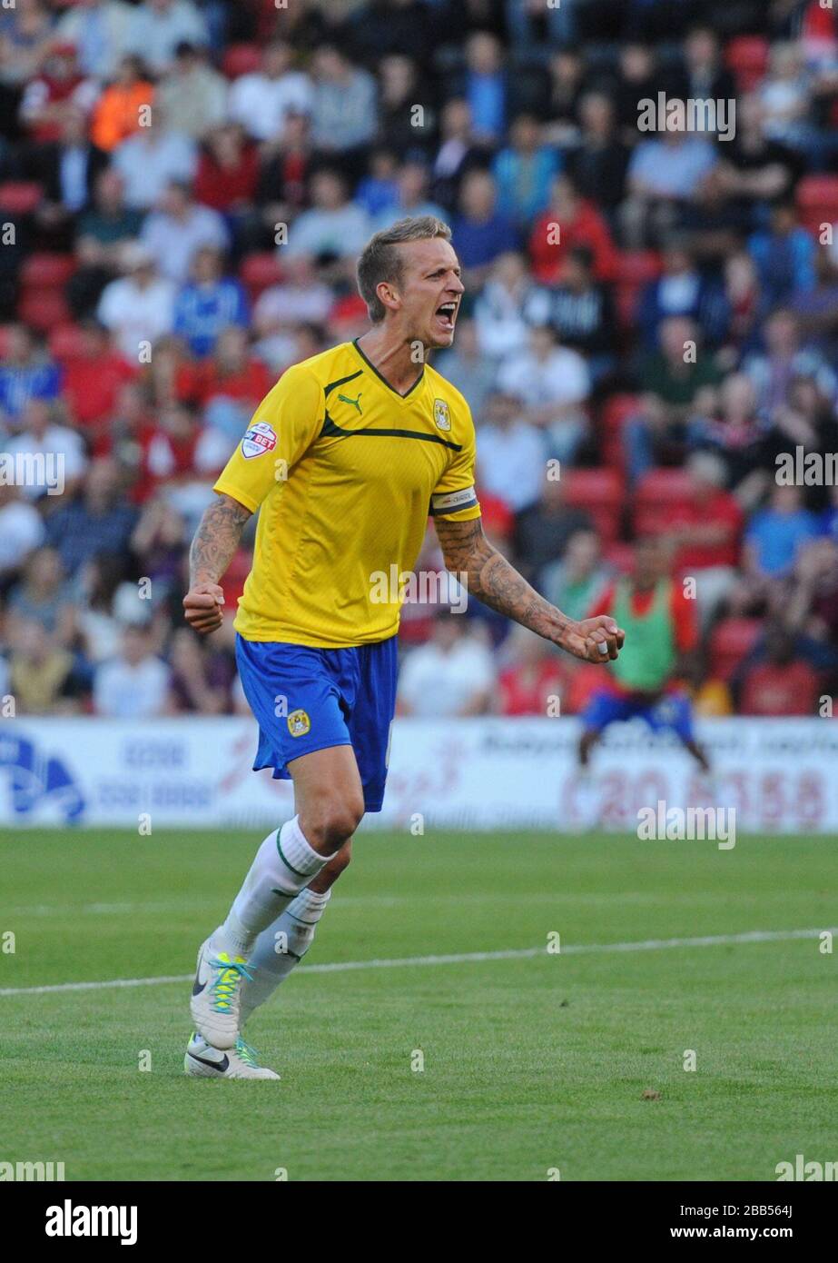 Coventry City's Carl Baker celebrates scoring his side's first goal ...