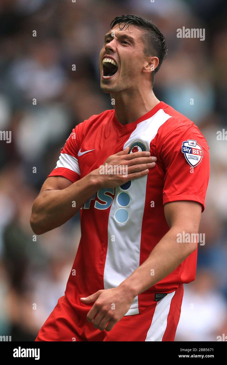 Blackburn Rovers' Jason Lowe celebrates Stock Photo - Alamy