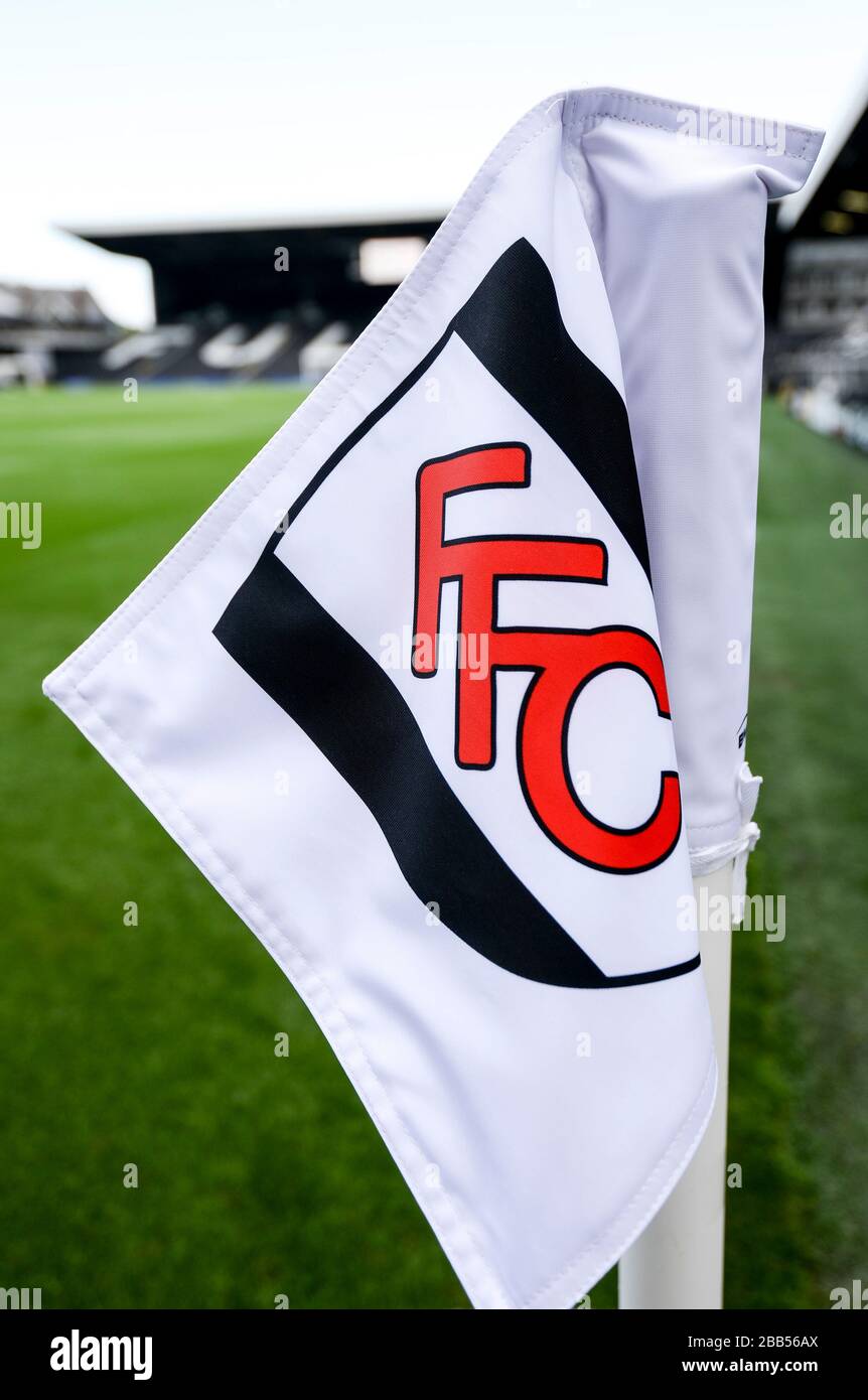 A general view the club crest on a corner flag Stock Photo - Alamy