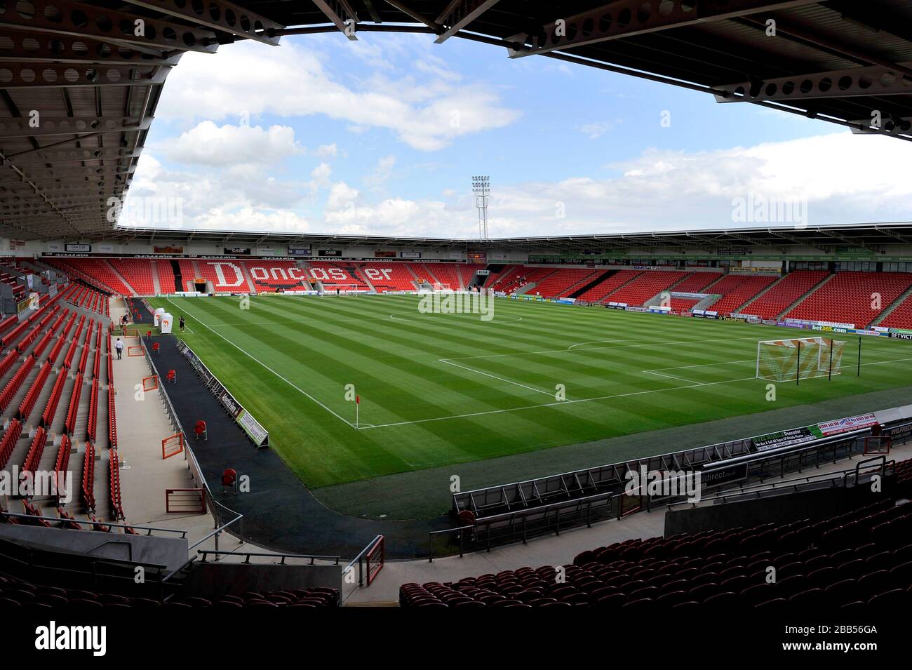 A view of the Keepmoat Stadium, home to Doncaster Rovers Stock Photo ...