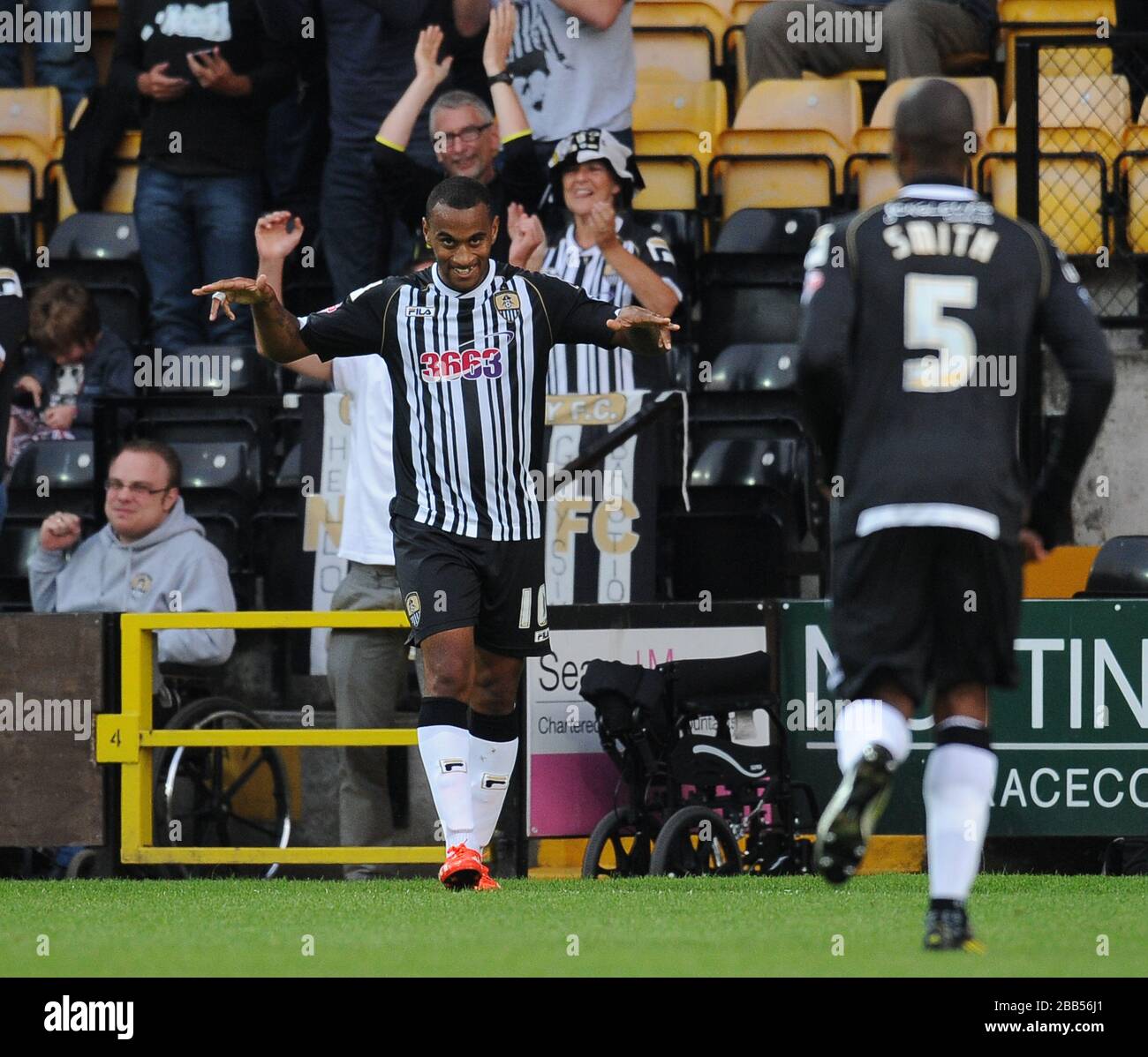Notts County's Danny Haynes celebrates after scoring his sides second ...