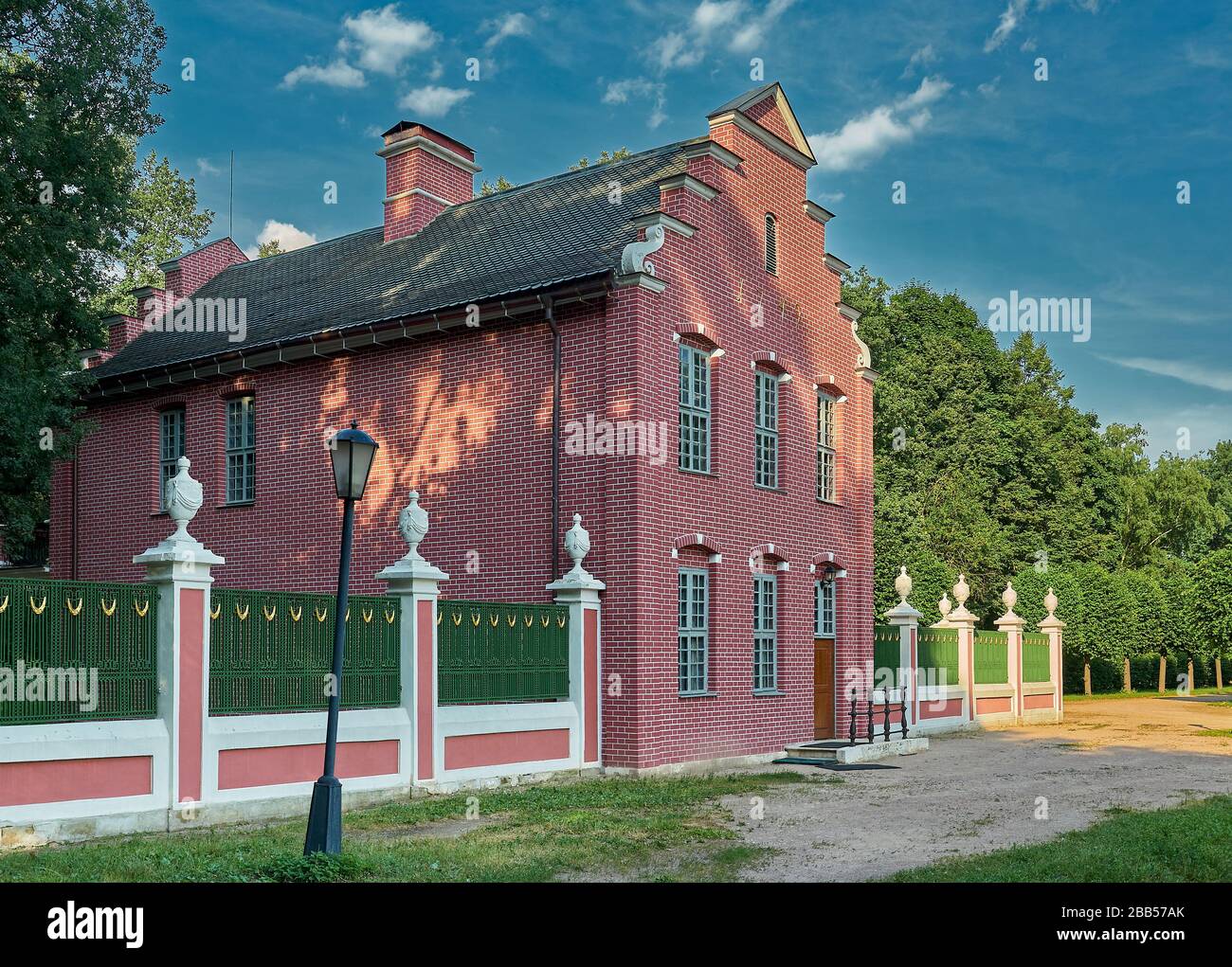 Moscow, Russia, Former manor of counts Sheremetev Kuskovo, view on the ...