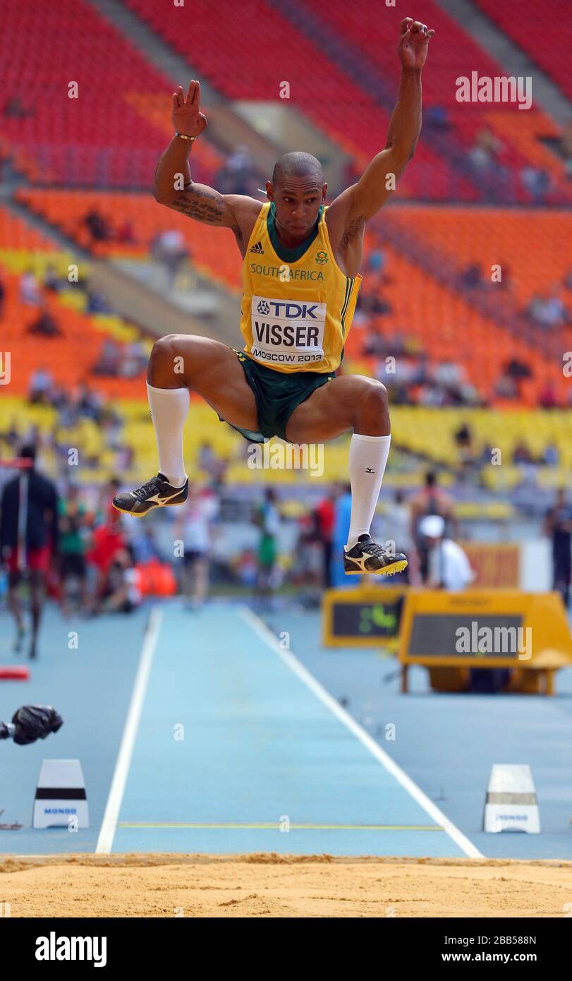 South Africa's Zack Visser during the men's Long Jump during day five ...