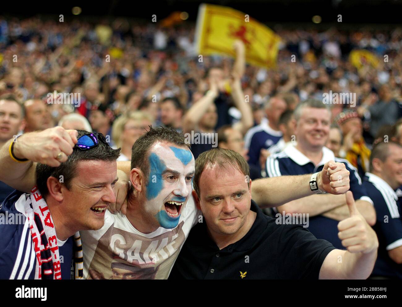 Scotland fans in the stands before kick-off Stock Photo - Alamy
