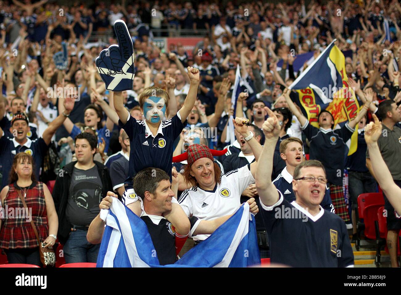Scotland fans in the stands before kick-off Stock Photo - Alamy