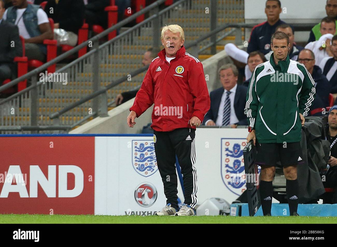 Scotland manager Gordon Strachan on the touchline Stock Photo - Alamy