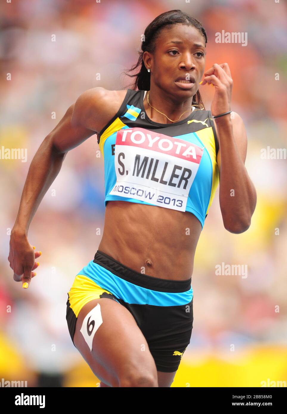 Bahamas' Shaunae Miller during the Women's 200m heats on day six of the ...