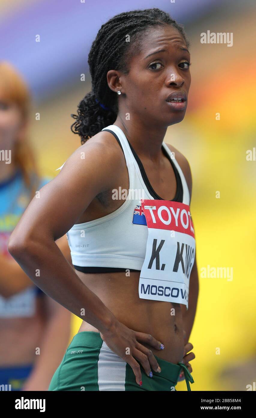 British Virgin Islands Karene King during her 200metres heat during day ...