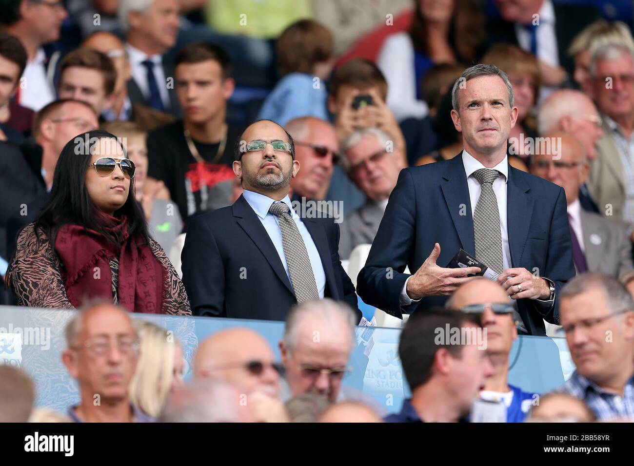 Leeds United director Salem Patel (centre Stock Photo - Alamy