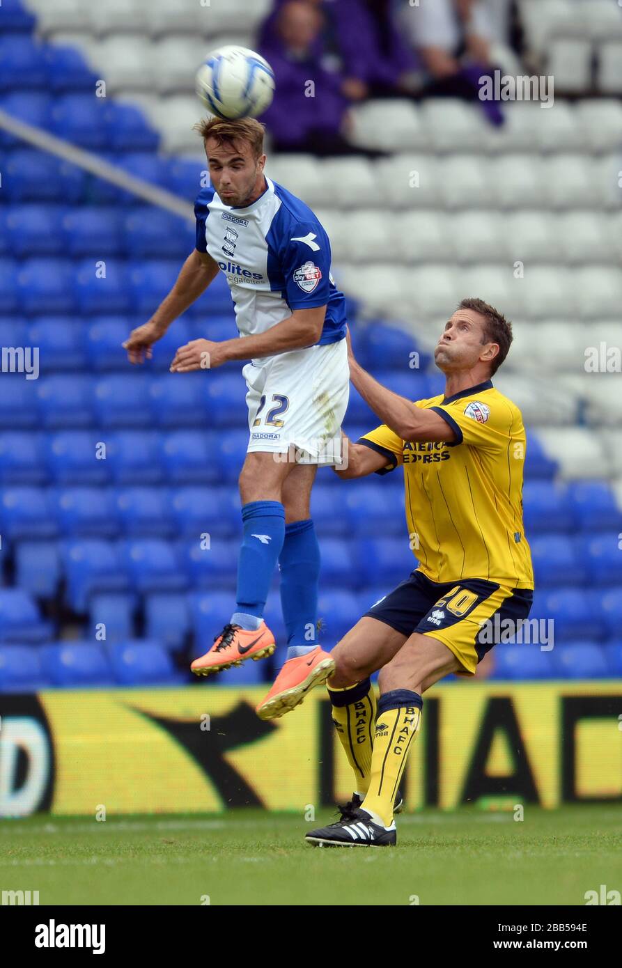 Birmingham City's Andy Shinnie (left) and Brighton & Hove Albion's ...