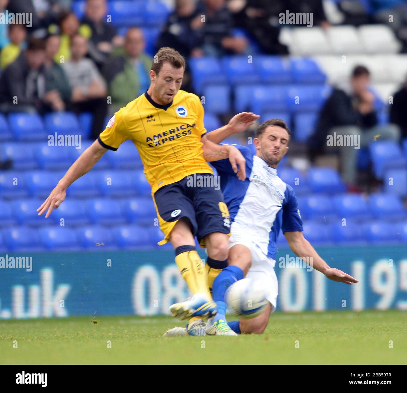Birmingham City's Neil Eardley (right) and Brighton & Hove Albion's ...