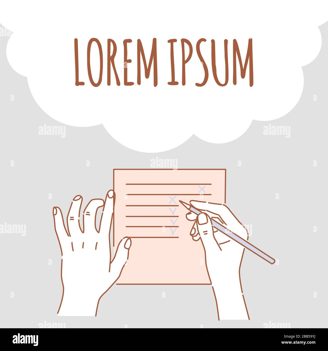 Checklist cartoon Stock Vector Images - Alamy