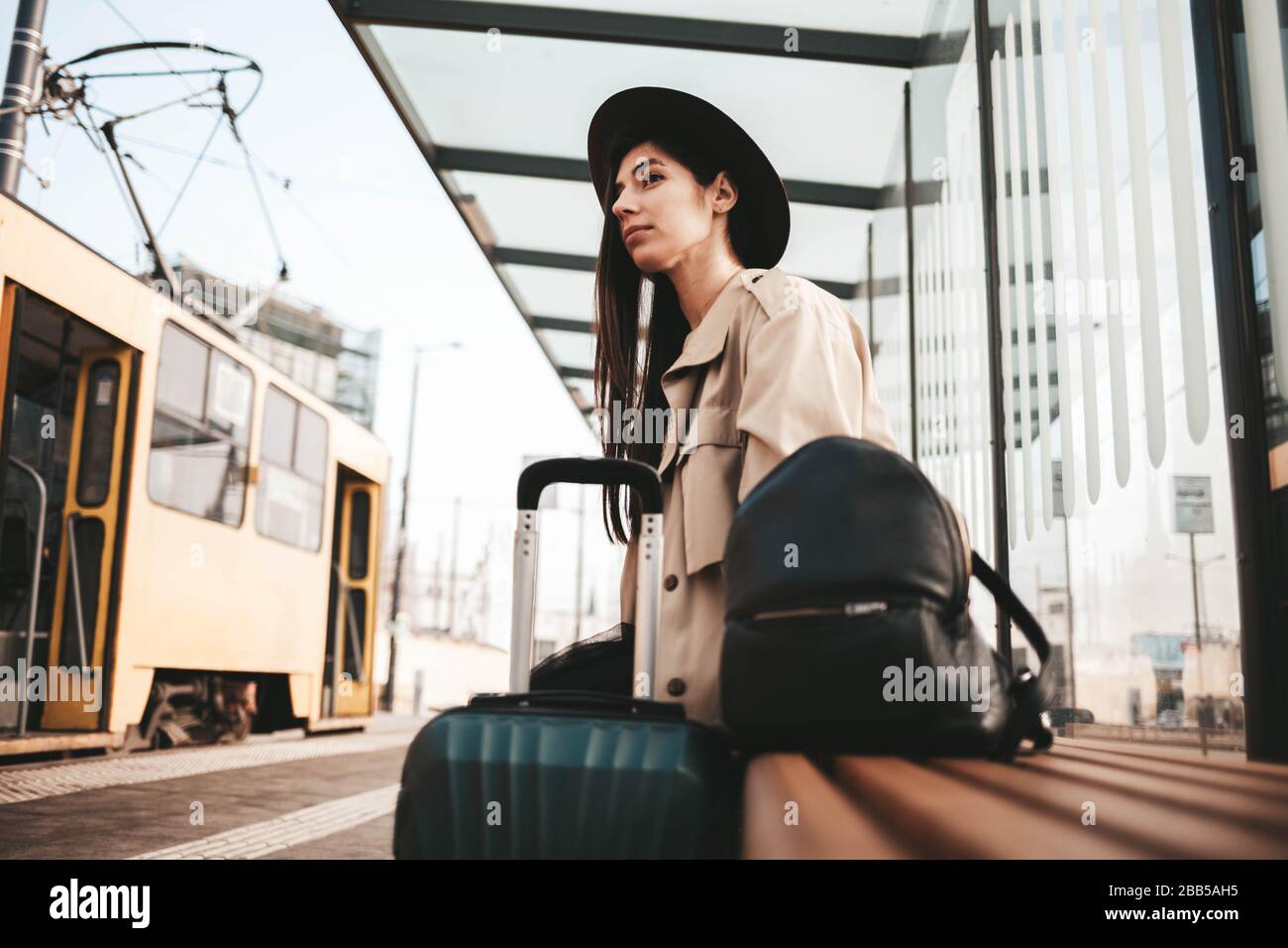 Lonely bus stop hi-res stock photography and images - Alamy
