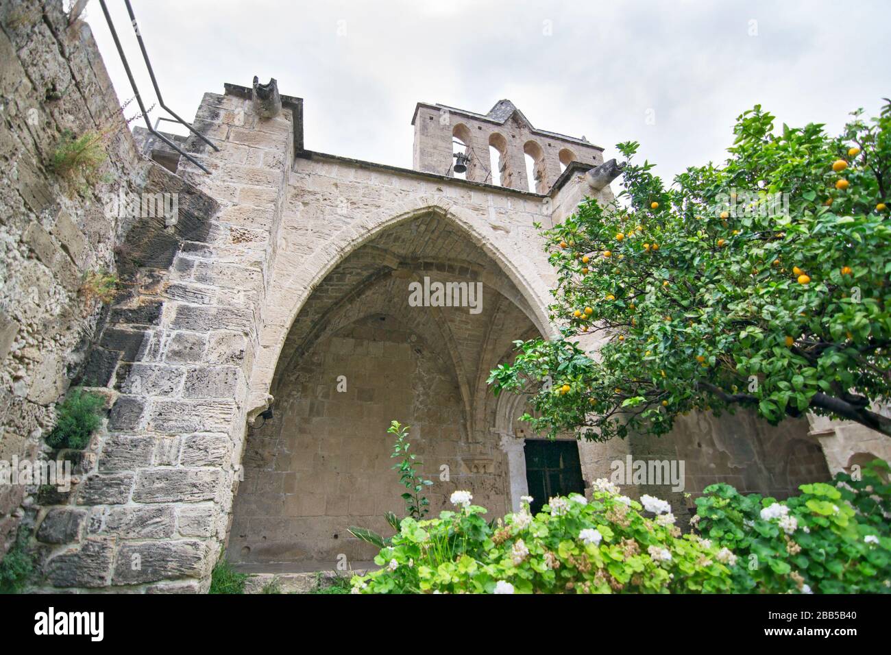 Bellapais Abbey in Northern Cyprus - famous religious landmarks Stock ...