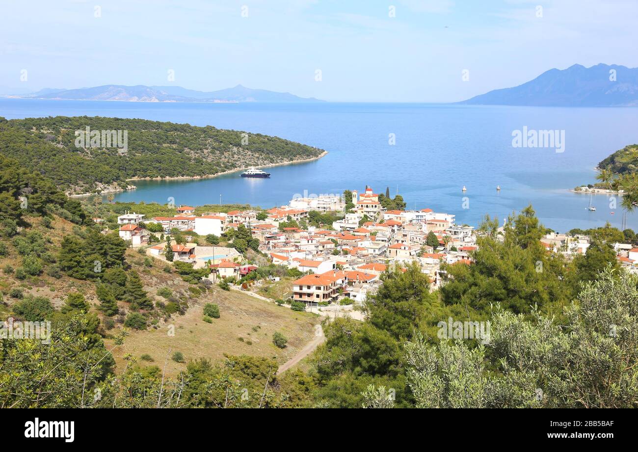 scenery of Epidaurus town Argolis Peloponnese Greece Stock Photo - Alamy
