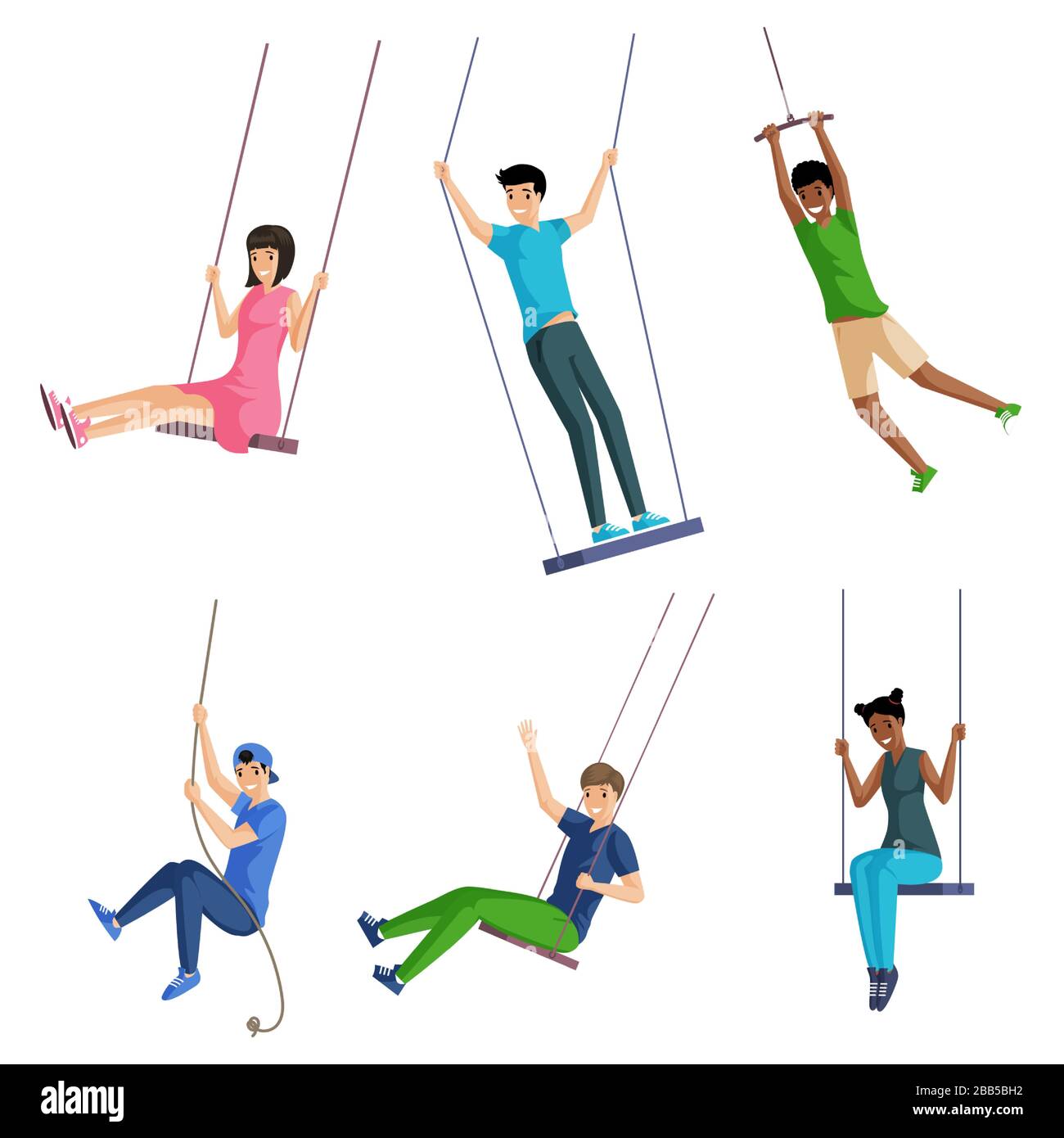 Rope swings Stock Vector Images - Alamy