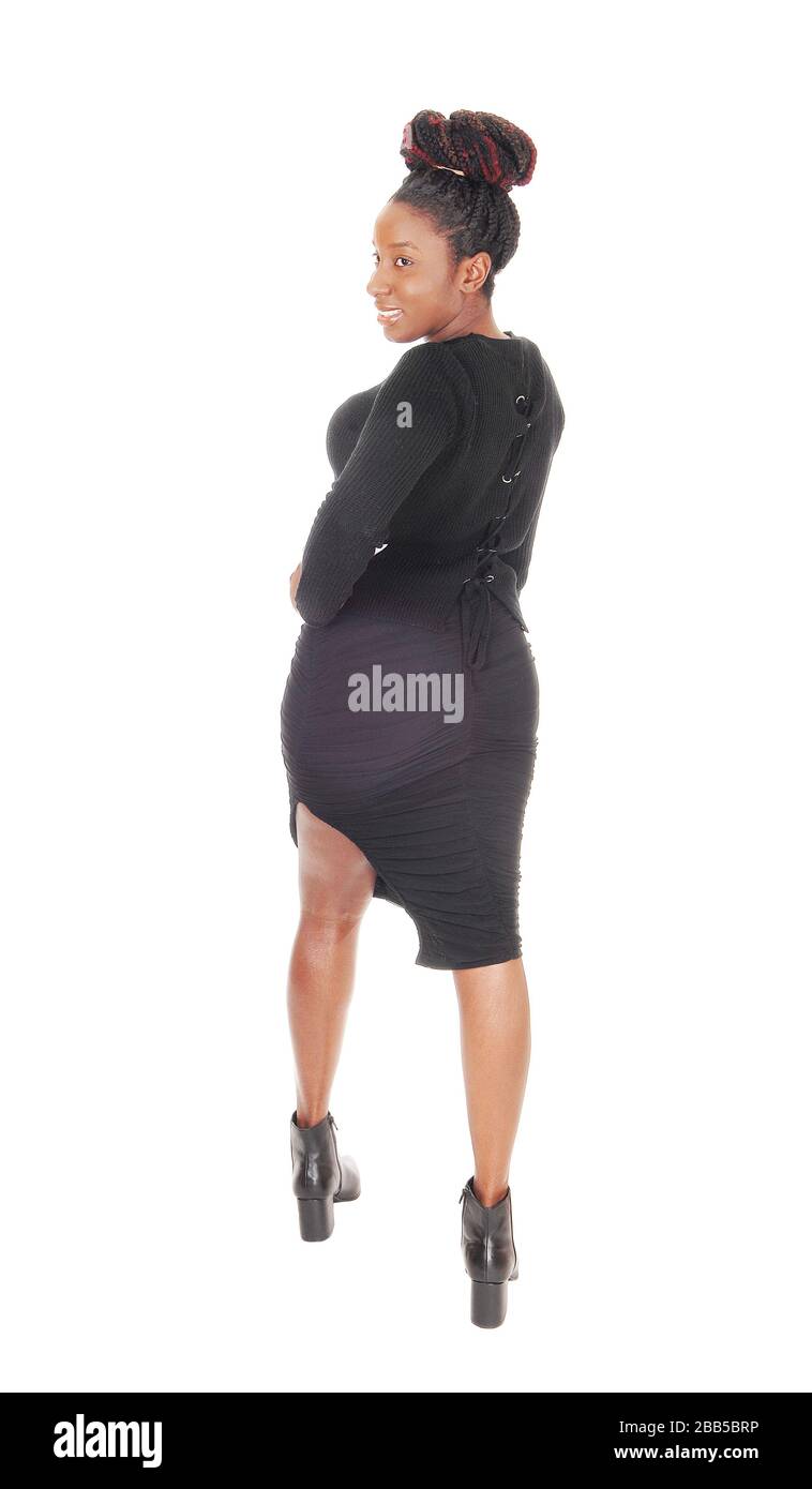 African american woman back view dress hi-res stock photography and ...