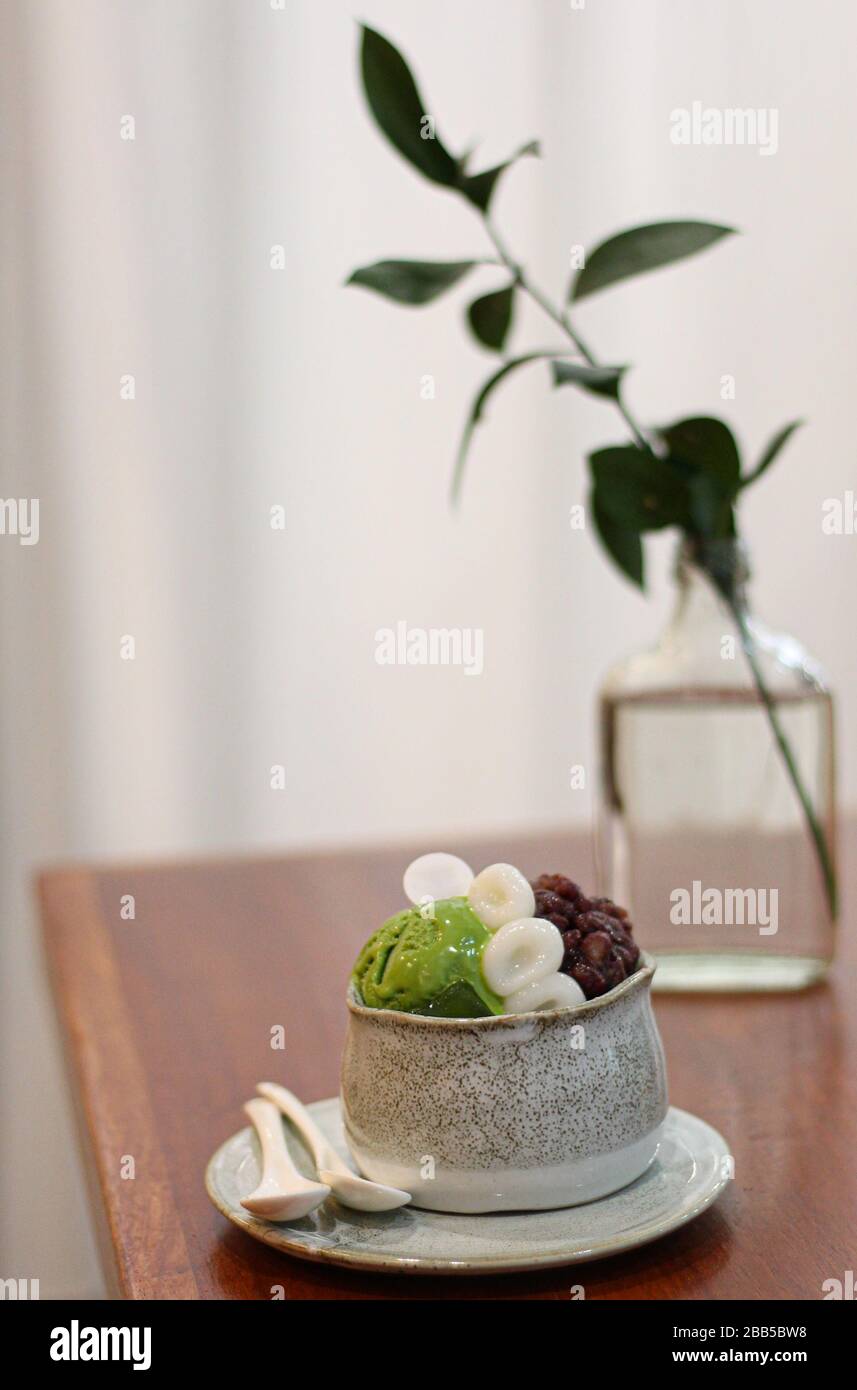 Corner with mild sunlight For breakfast It consists of light, healthy ...