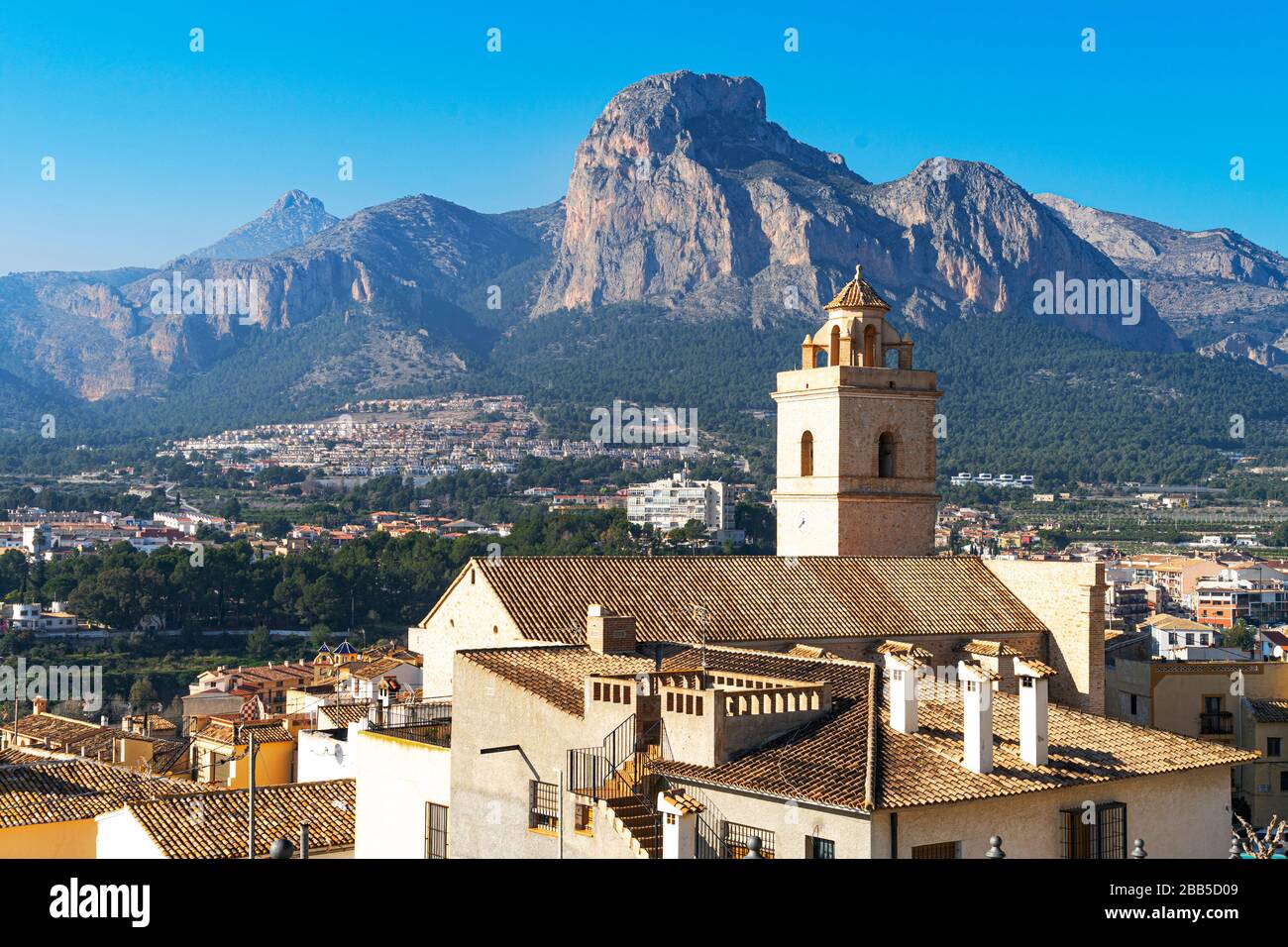 Small mountain village Polop de la Marina and Polop castle in Polop ...