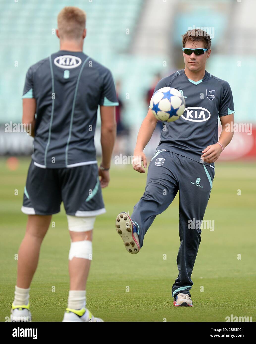 Surrey's Rory Burns (right) during training Stock Photo - Alamy