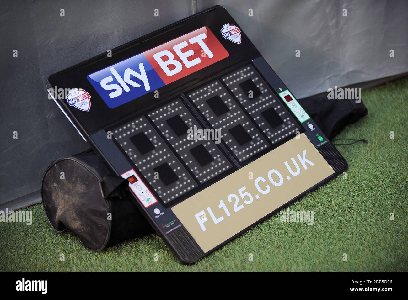 A scoreboard at the side of the pitch Stock Photo - Alamy
