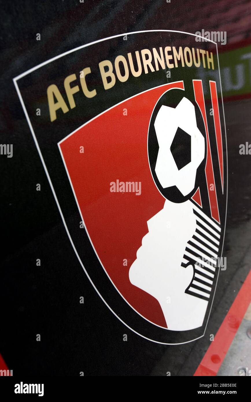 Detail view of AFC Bournemouth's club badge at Dean Court Stock Photo ...