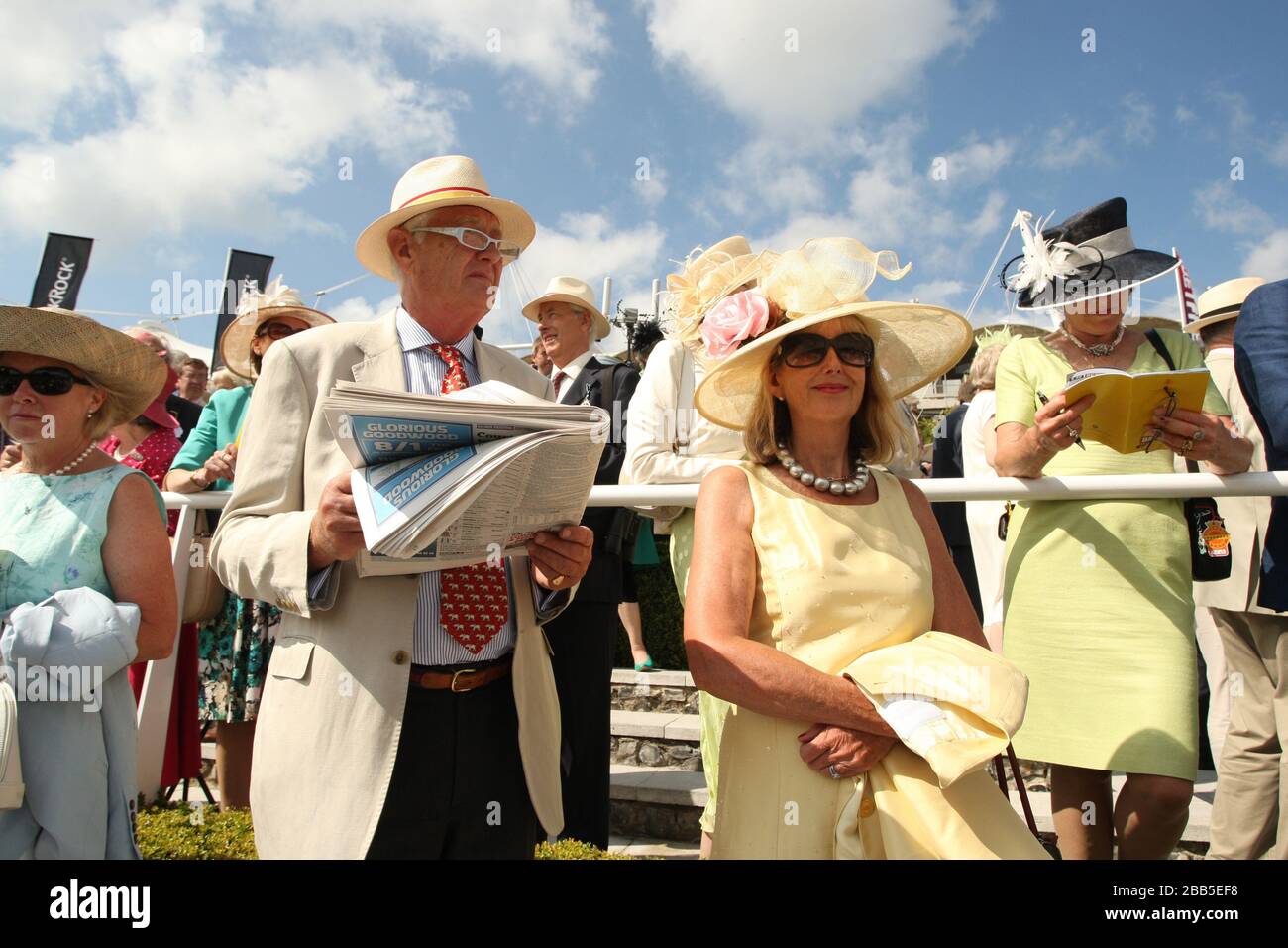 Racegoers beside the pre-parade ring during day four of the 2013 ...