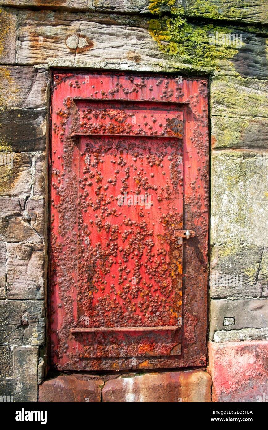 Metal door at Whitehaven lighthouse Stock Photo - Alamy