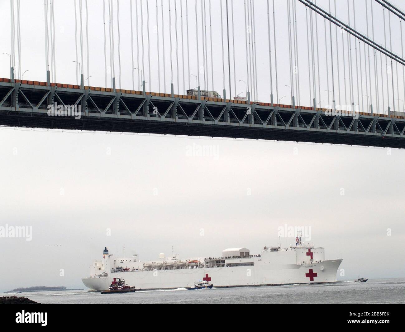 March 30, 2020, New York, New York, USA: The Hospital Ship USNS Comfort ...