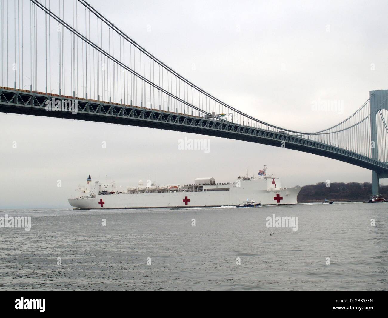 March 30, 2020, New York, New York, USA: The Hospital Ship USNS Comfort ...