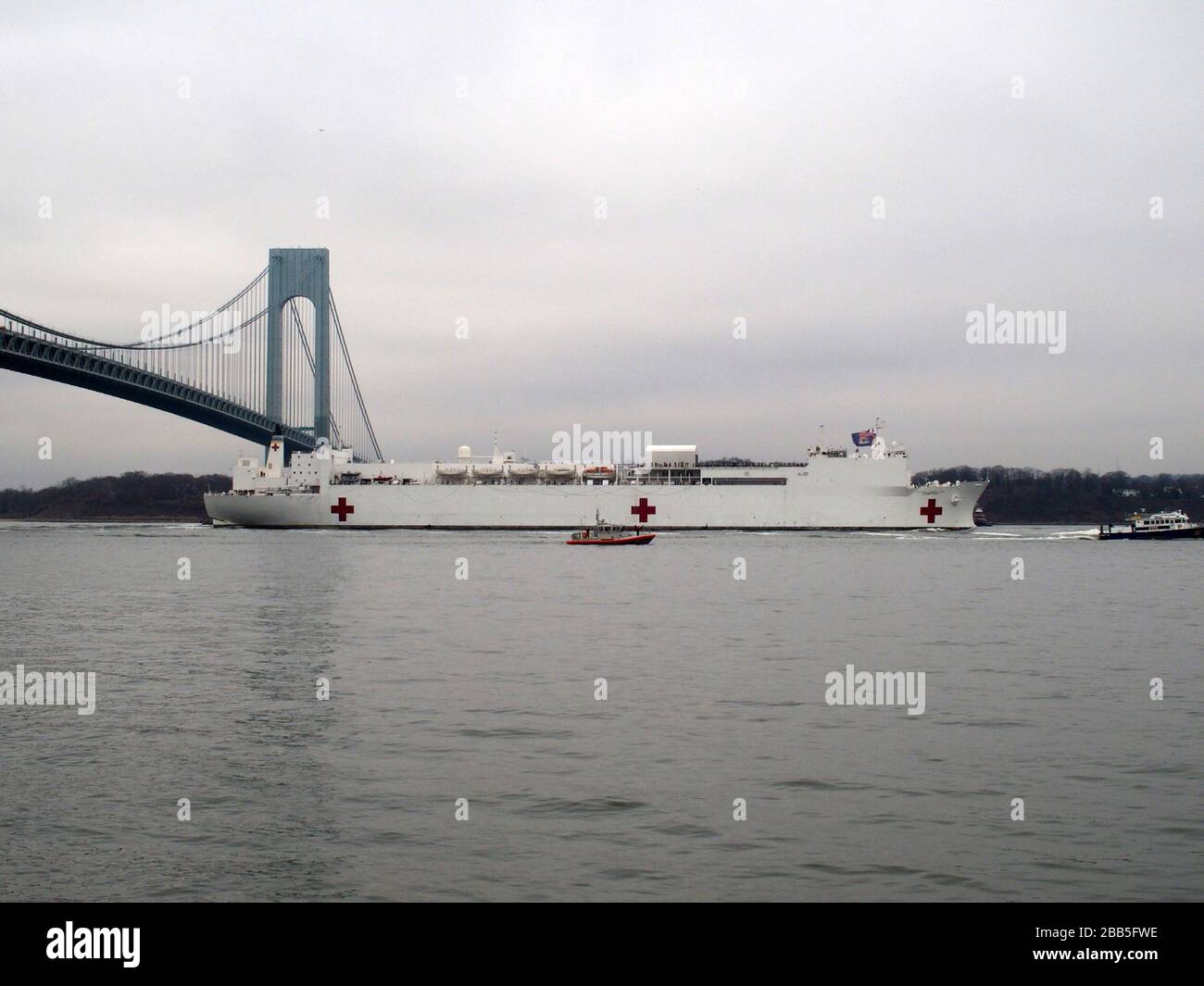 March 30, 2020, New York, New York, USA: The Hospital Ship USNS Comfort ...