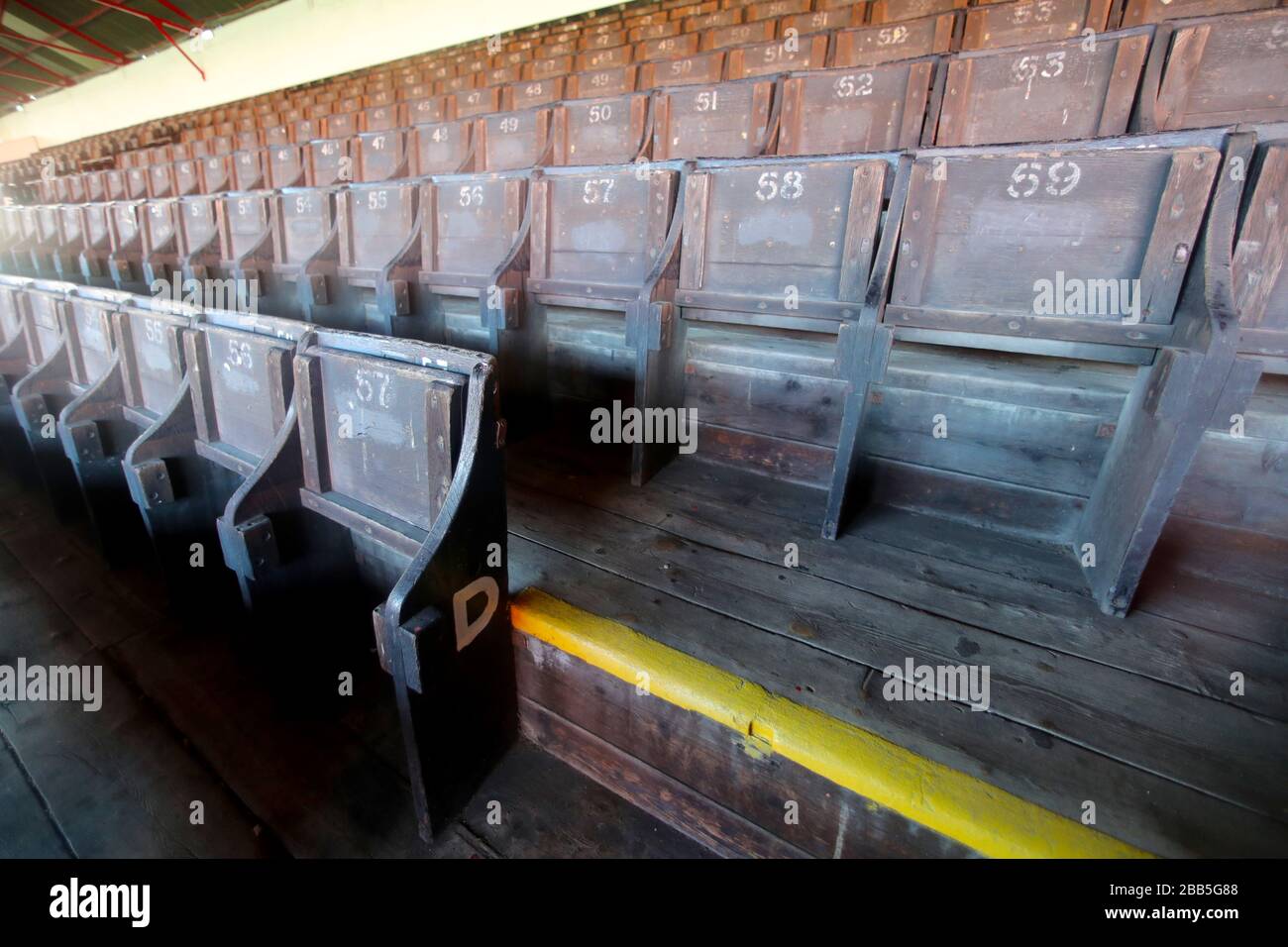 General view of seating in the stands at Oakwell Stock Photo - Alamy