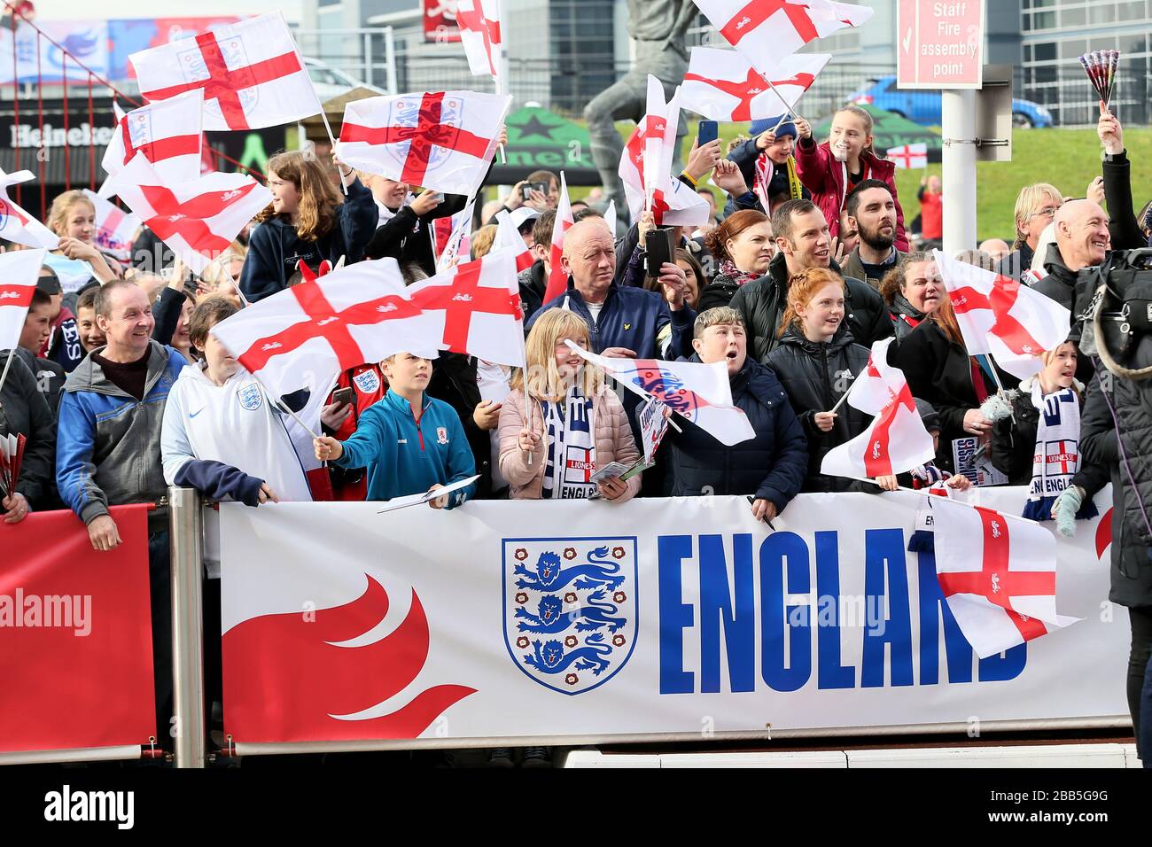 England fans outside the Riverside Stadium before the game Stock Photo ...