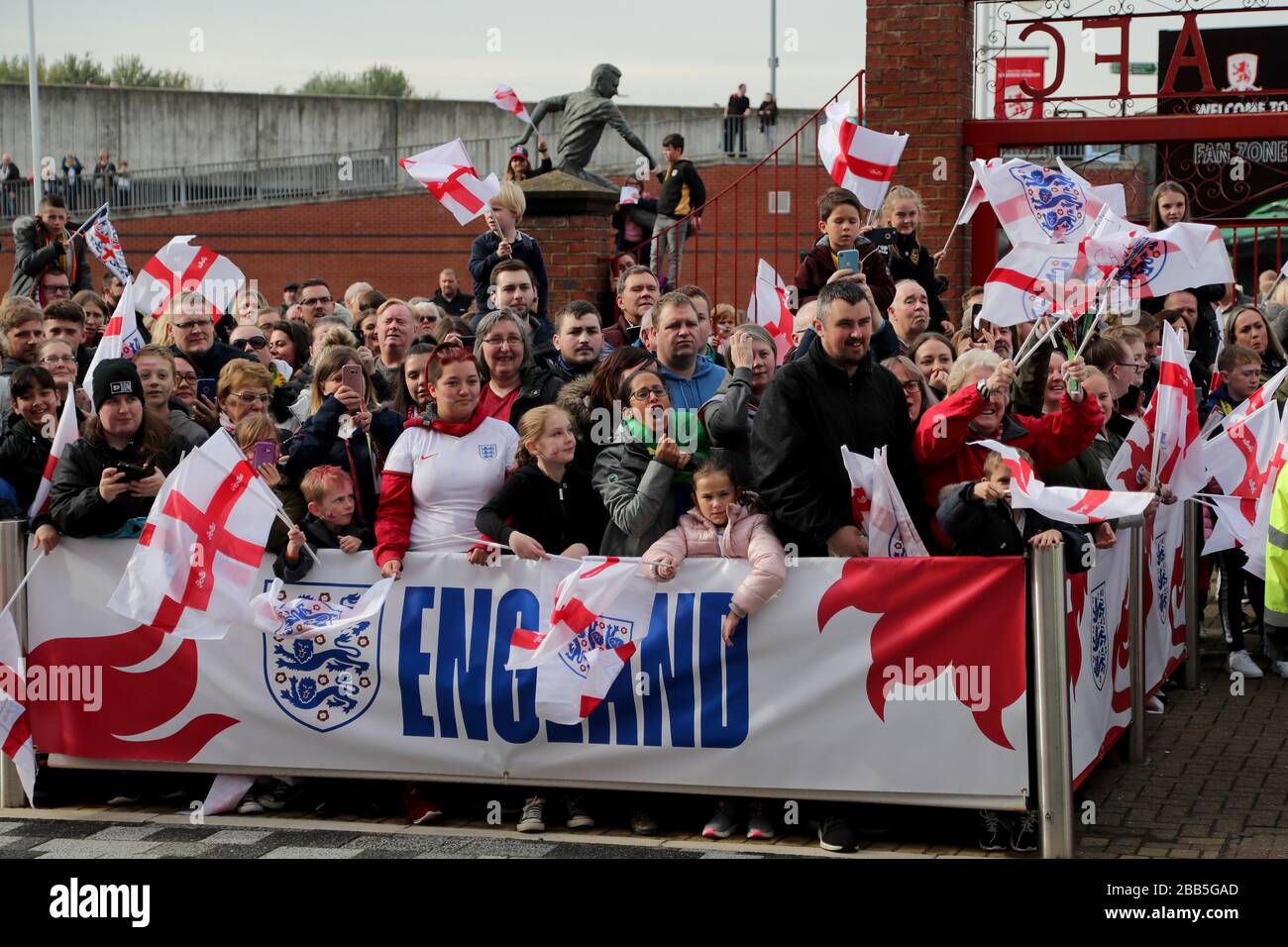 England fans outside the Riverside Stadium before the game Stock Photo ...