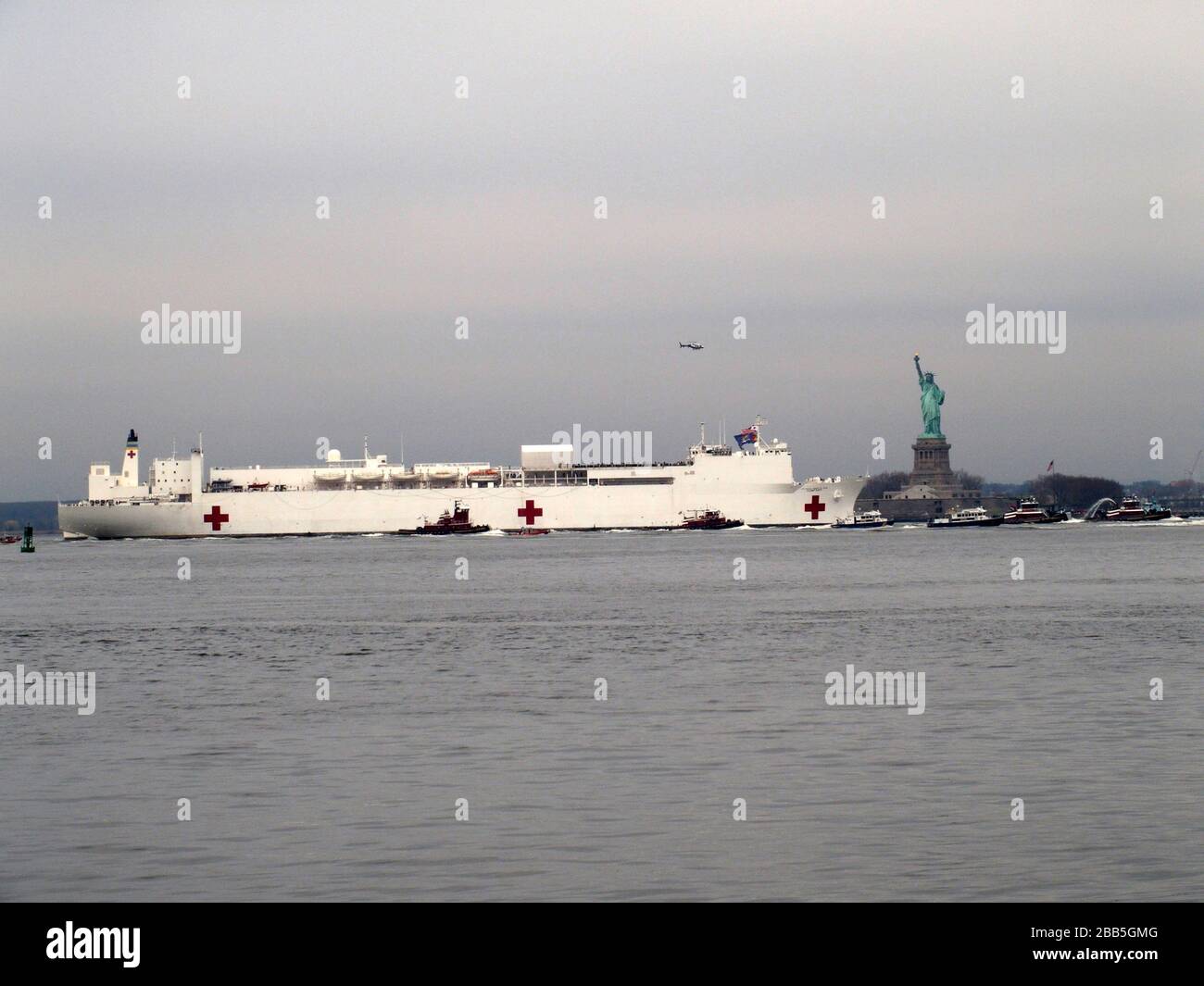 March 30, 2020, New York, New York, USA: The Hospital Ship USNS Comfort ...