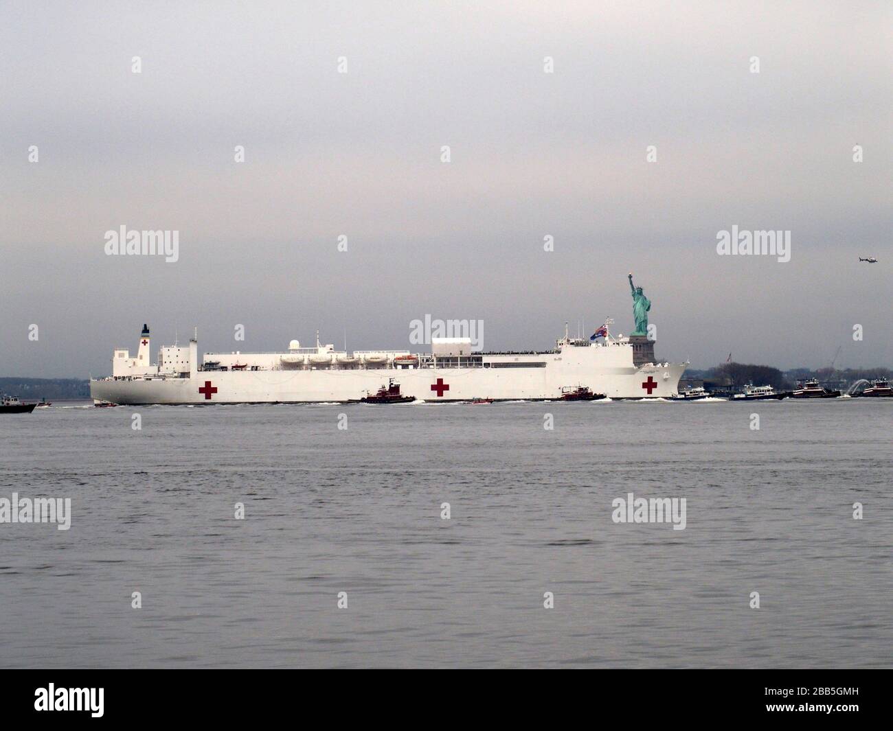 March 30, 2020, New York, New York, USA: The Hospital Ship USNS Comfort ...