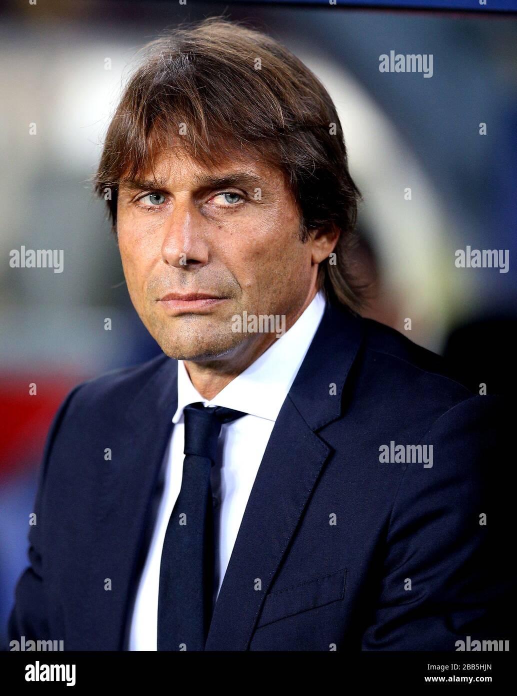 Inter Milan's coach Antonio Conte prior to the beginning of the match ...