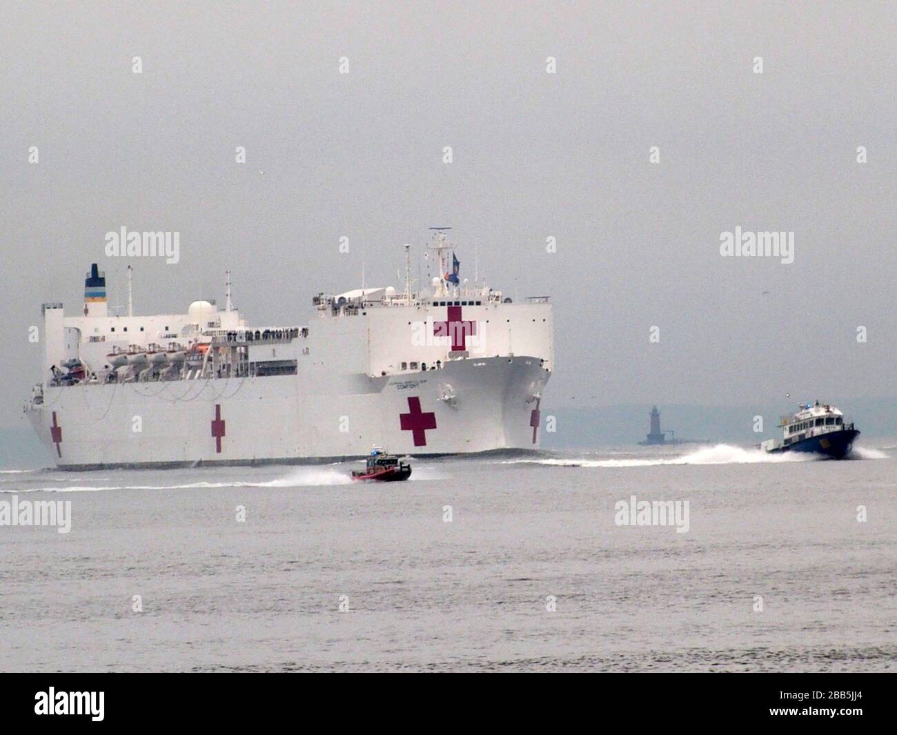 March 30, 2020, New York, New York, USA: The Hospital Ship USNS Comfort ...