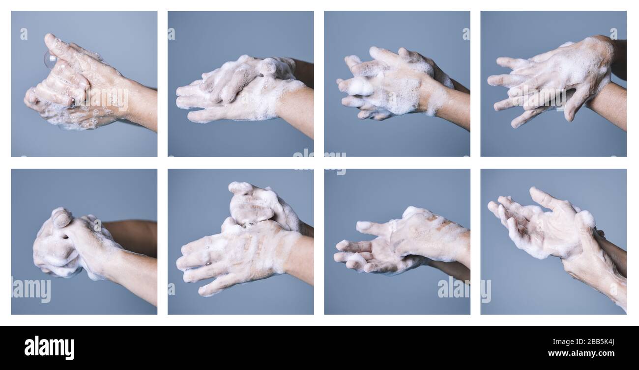 step by step procedure for correct hand washing for proper disinfection ...