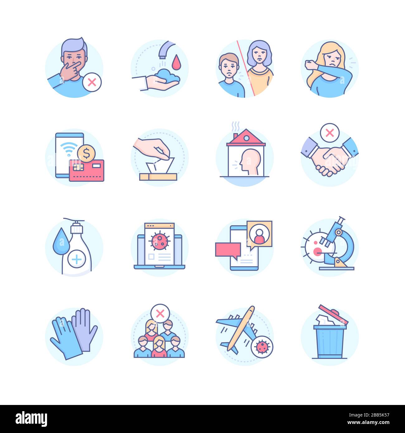 Avoid touch your face Stock Vector Images - Alamy