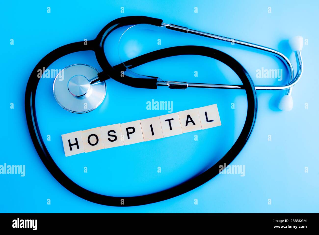 Health checkup concept, Doctor's desktop workspace with stethoscope ...