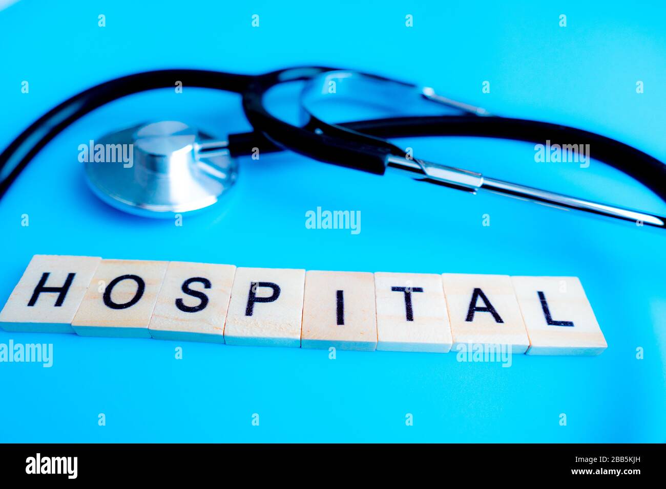 Health checkup concept, Doctor's desktop workspace with stethoscope ...