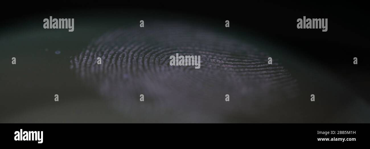 Fingerprint mark on clear glass as crime evidence Stock Photo - Alamy