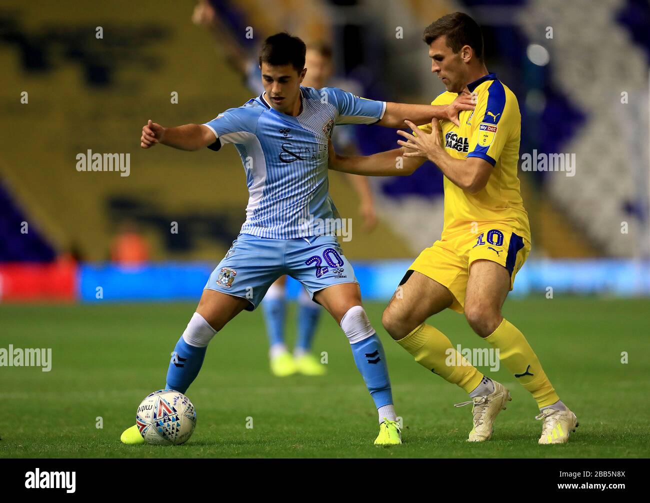 Coventry City's Liam Walsh (left) and Wimbledon's Adam Roscrow Stock ...